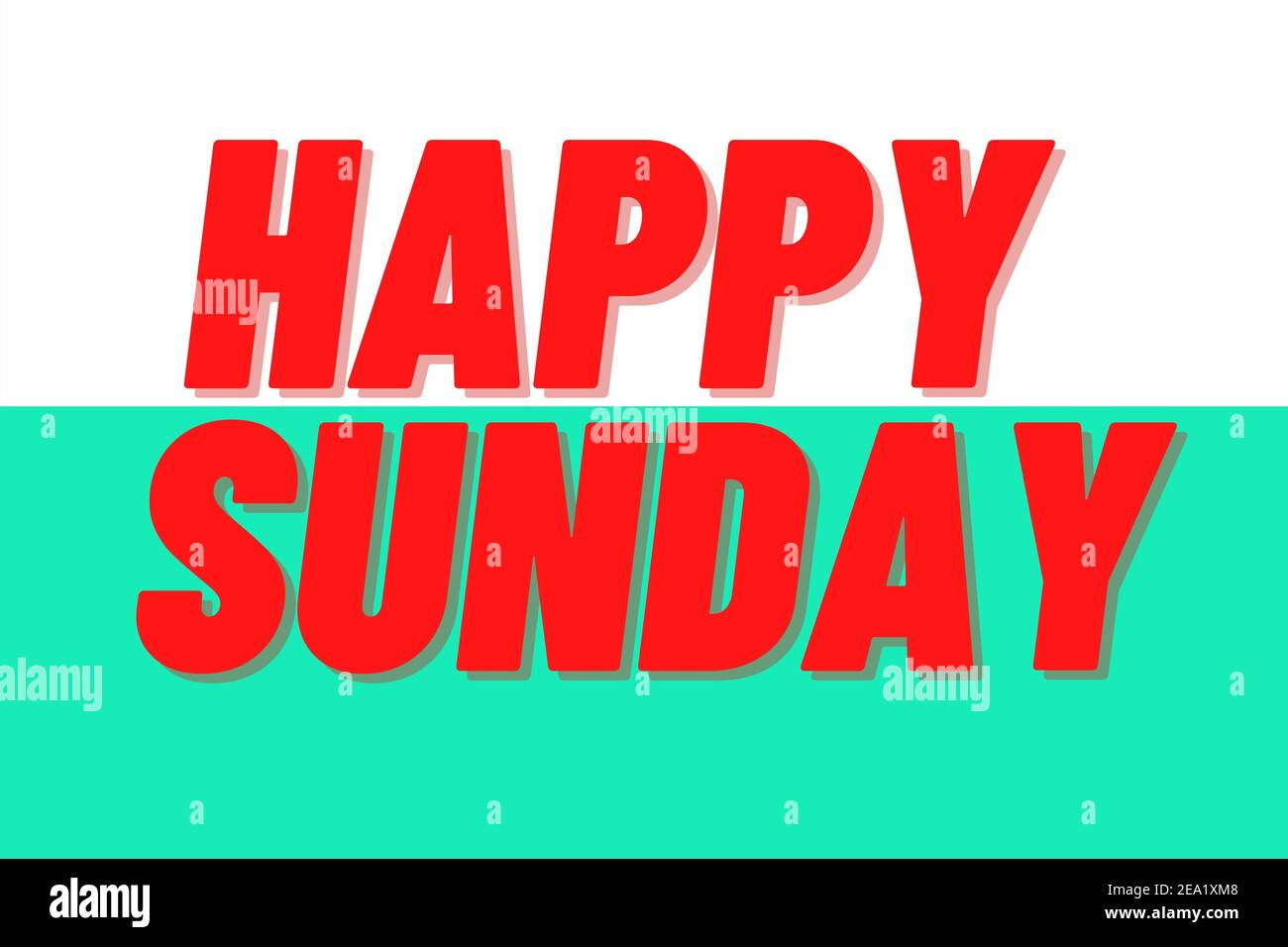 Happy Sunday text on banner or card Stock Photo - Alamy