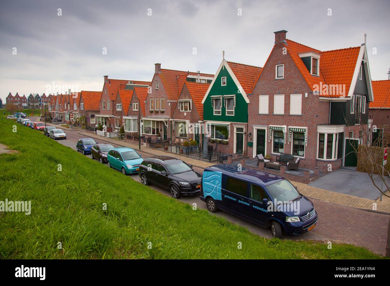 VOLENDAM, THE NETHELANDS - APRIL 07, 2012: village Volendam. Houses ...