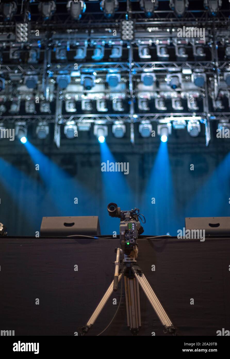 studio camera at the concert. television shooting Stock Photo - Alamy