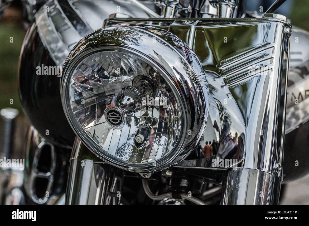 light from beautiful motorcycle Stock Photo - Alamy