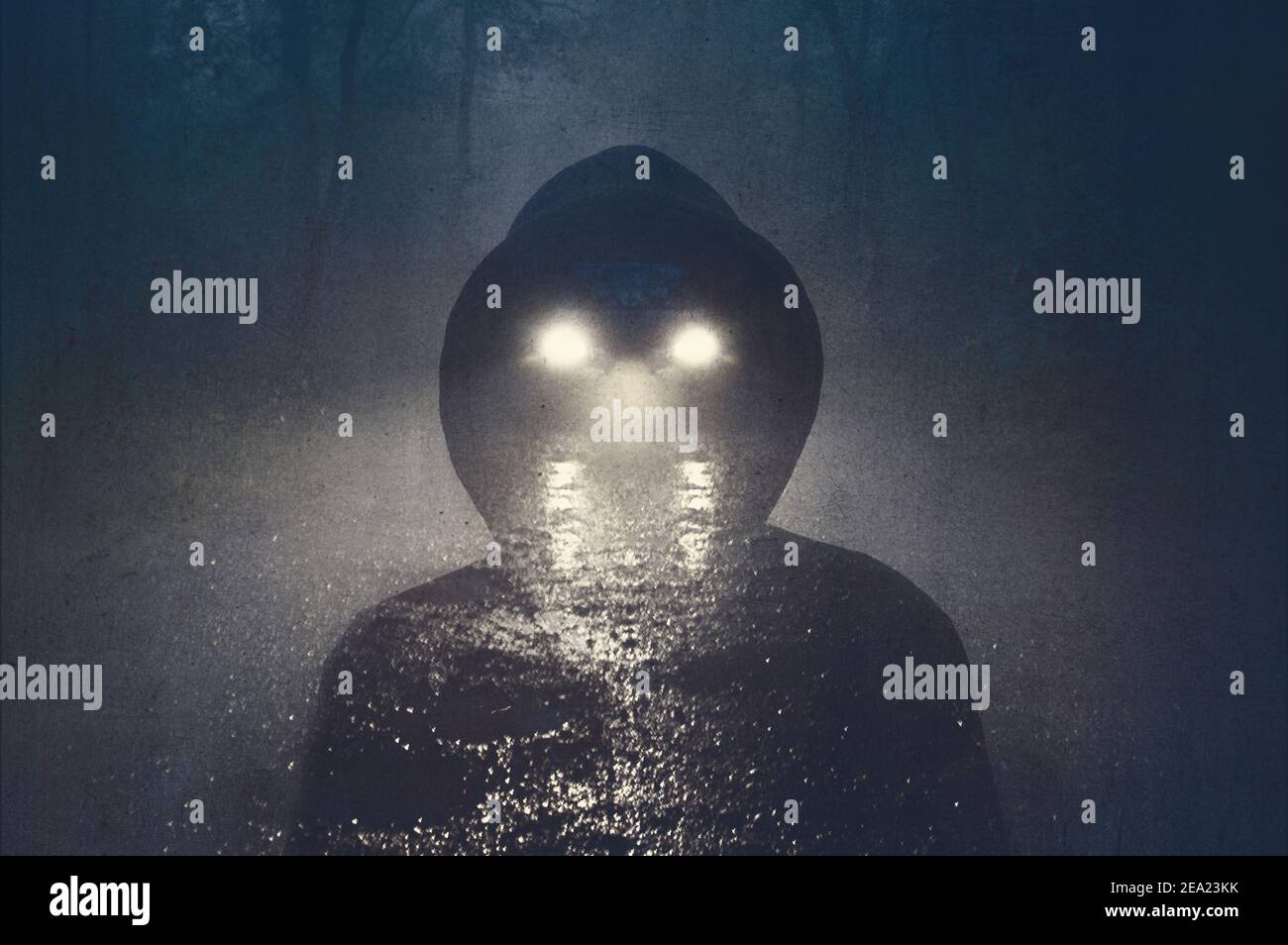 Ghostly figure double exposure hi-res stock photography and images - Alamy