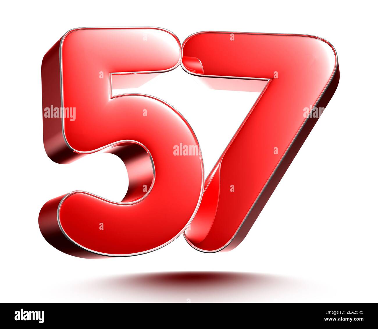 3d number 57 hi-res stock photography and images - Alamy