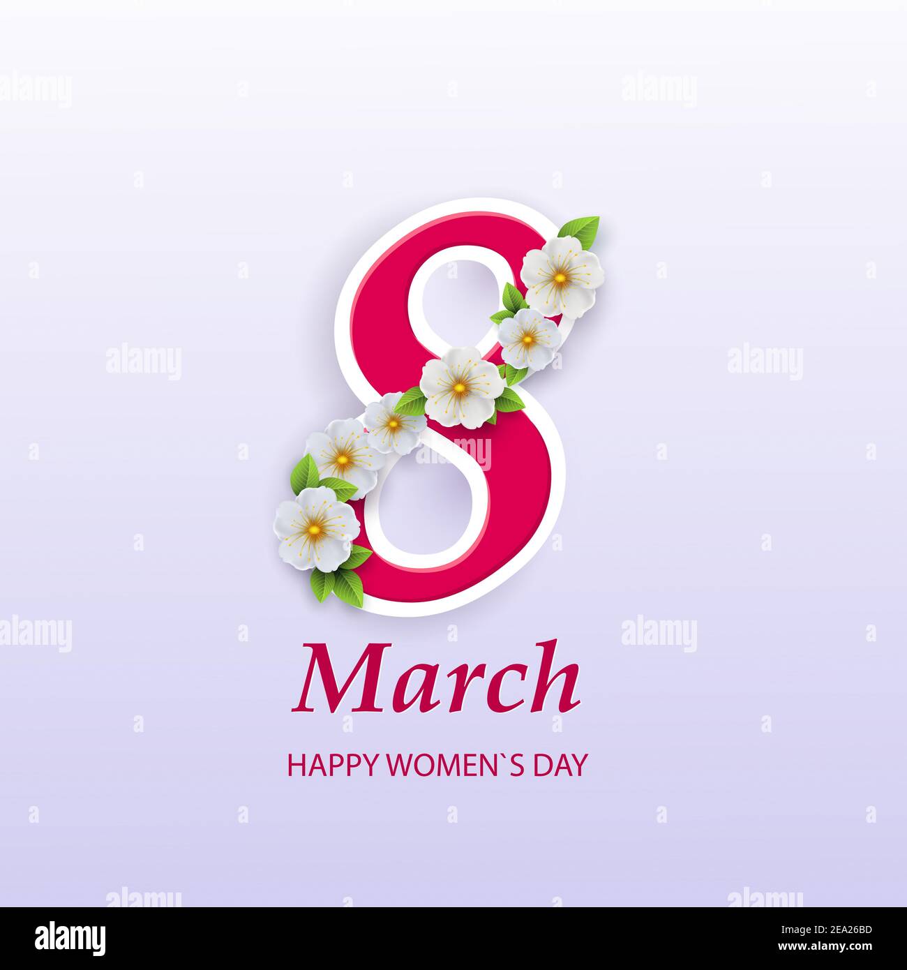 March 8. International Women Day. Vector spring holiday illustration ...
