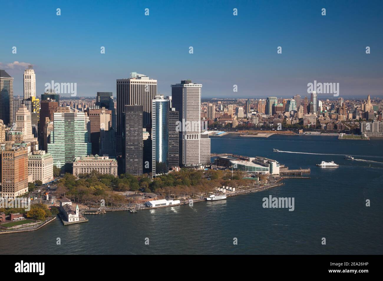 The battery new york aerial hi-res stock photography and images - Alamy