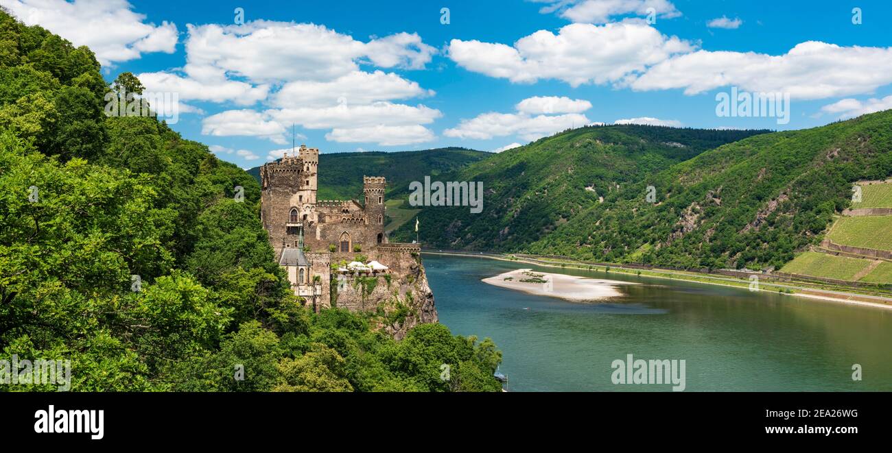 Rheinstein Castle on the Rhine, Upper Middle Rhine Valley World ...