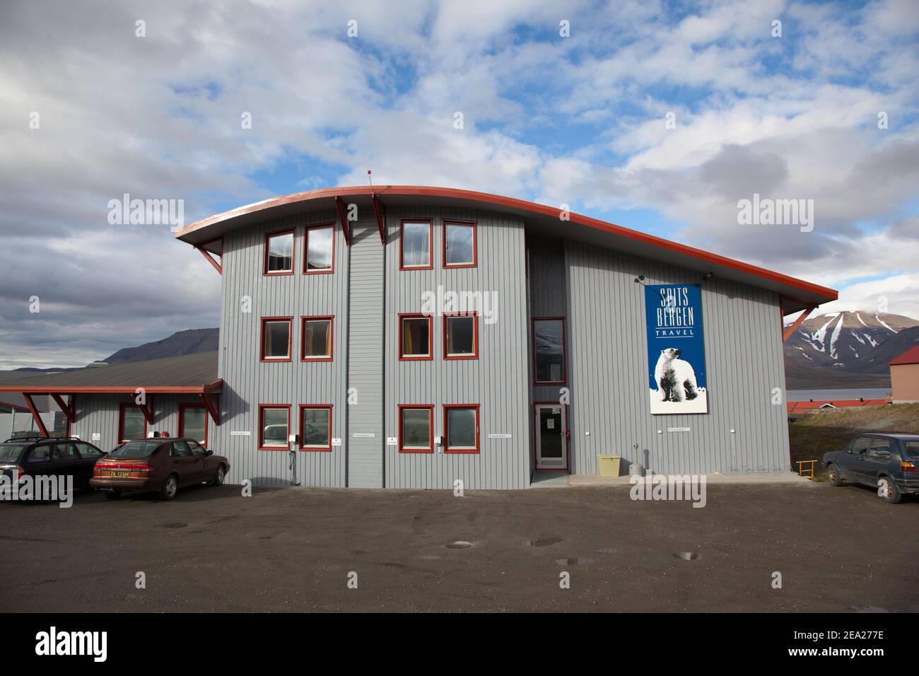 NORWAY, SVALBARD: Street town Longyearbyen . Homes of local residents ...