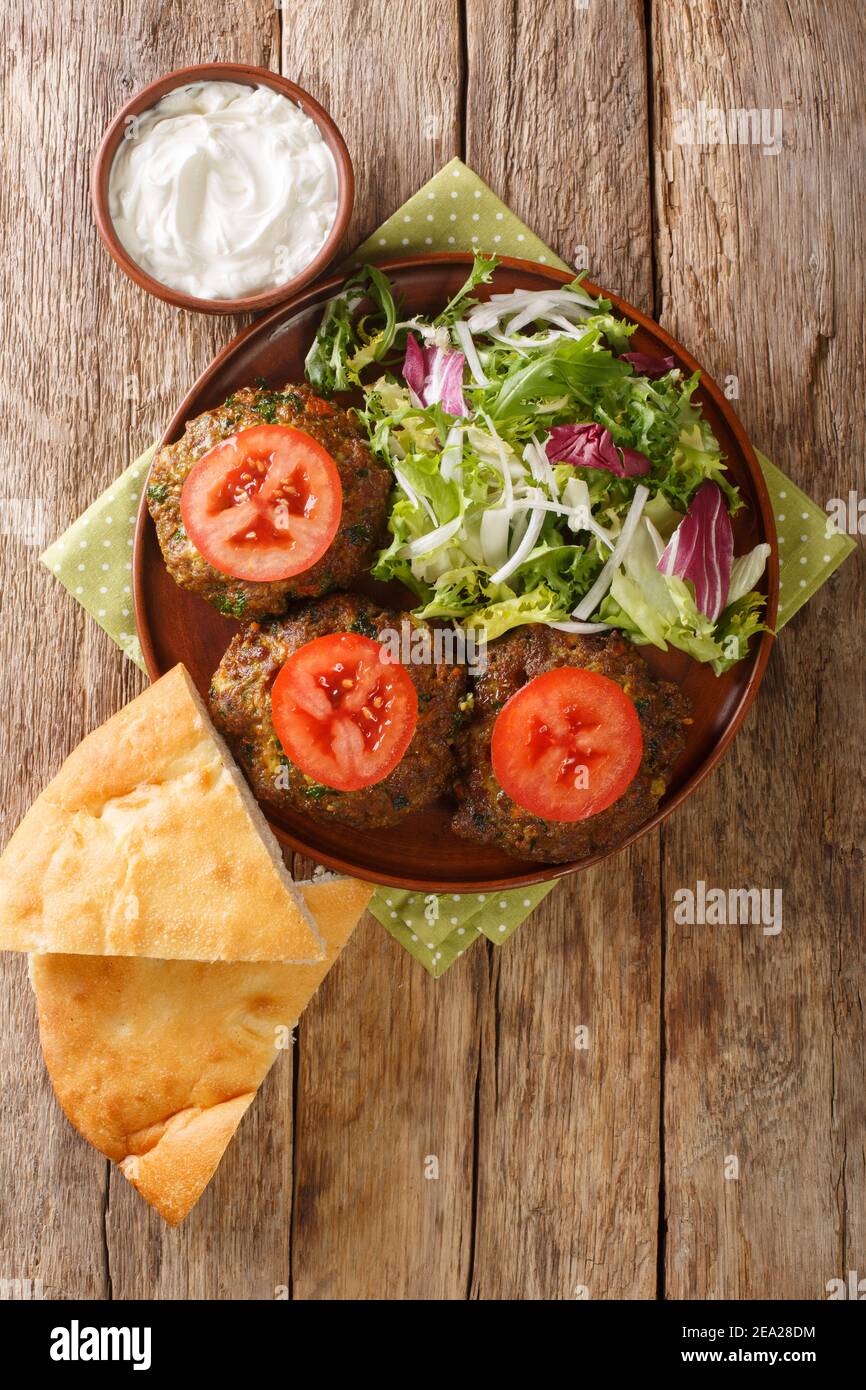 Chapli Kebab or Kabab minced kebab made from ground mutton with various ...