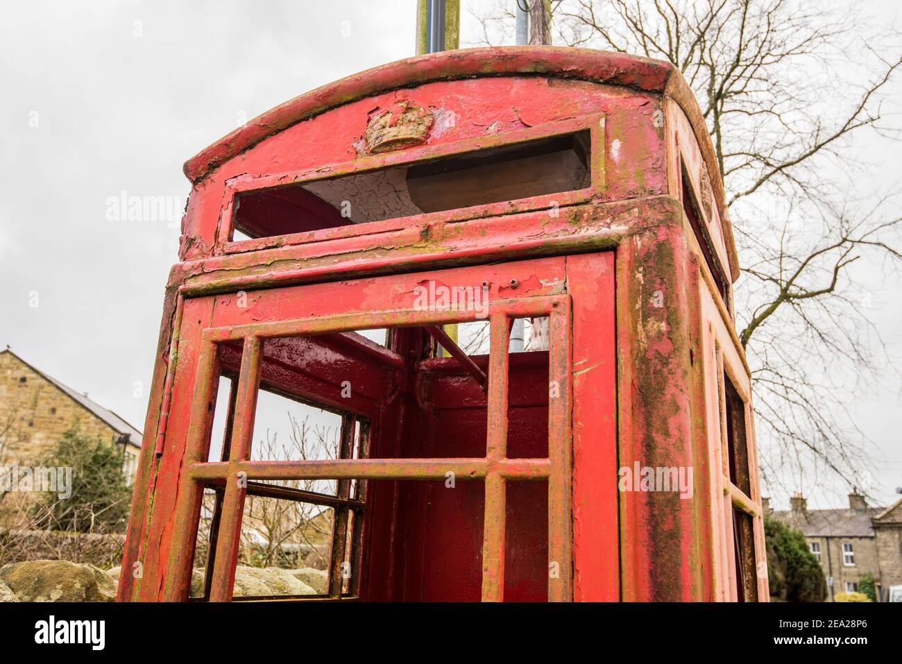Long Preston telephone box Stock Photo - Alamy