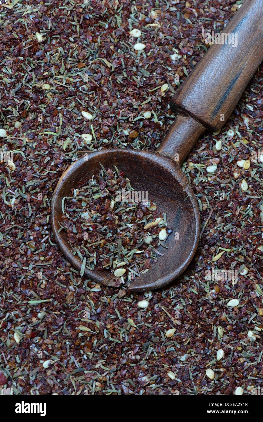 Zaatar, Za'atar, Zatar, Zahtar, spice mixture of sumac, sesame seeds ...