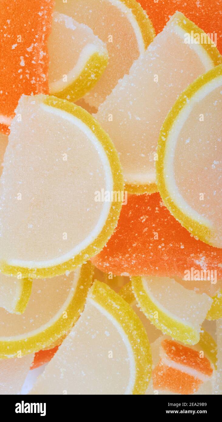 many Multicolor Fruit Jelly Stock Photo - Alamy