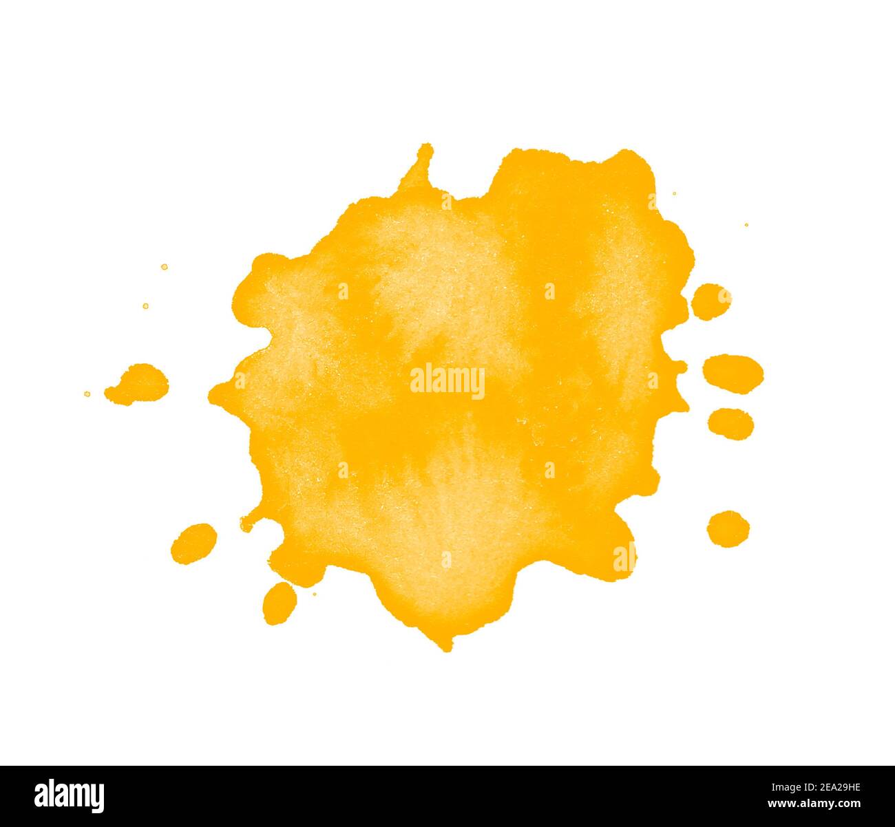 Beautiful yellow paint splash brush for art design Stock Photo - Alamy