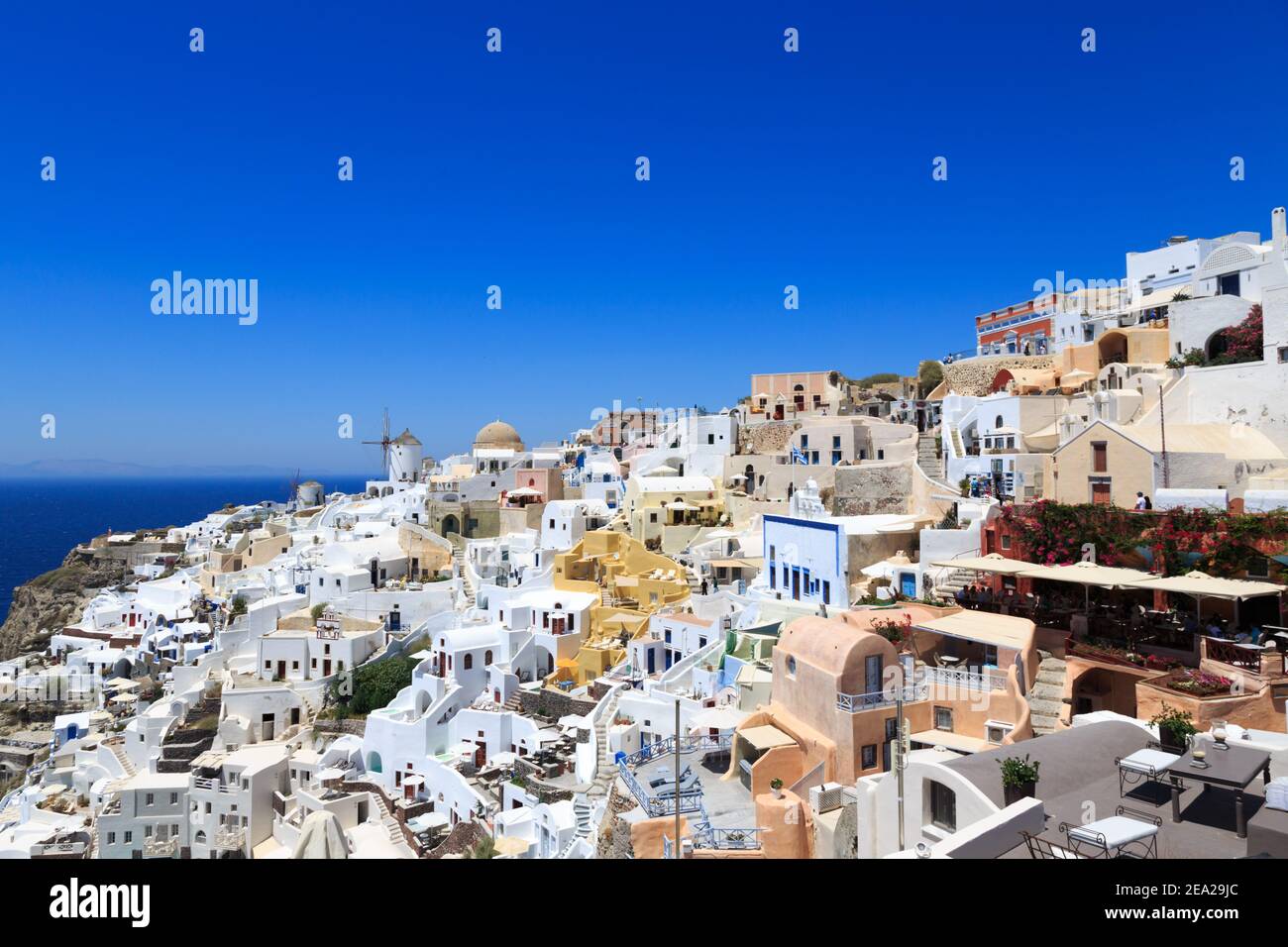 Santorini, Crete, Greece: Landscape Island Santorini. Beautiful white ...
