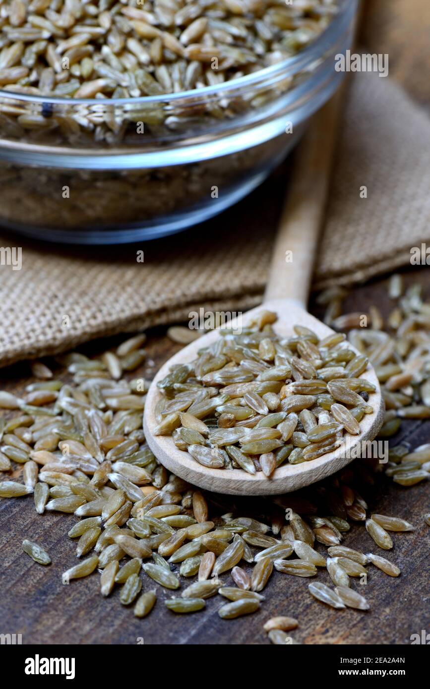 Spelt with spoon hi-res stock photography and images - Alamy
