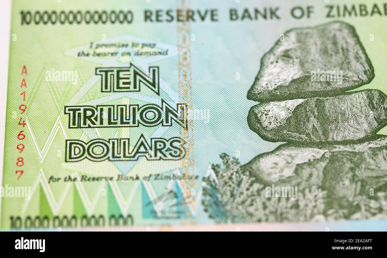 Banknotes of Zimbabwe after hyperinflation Stock Photo - Alamy