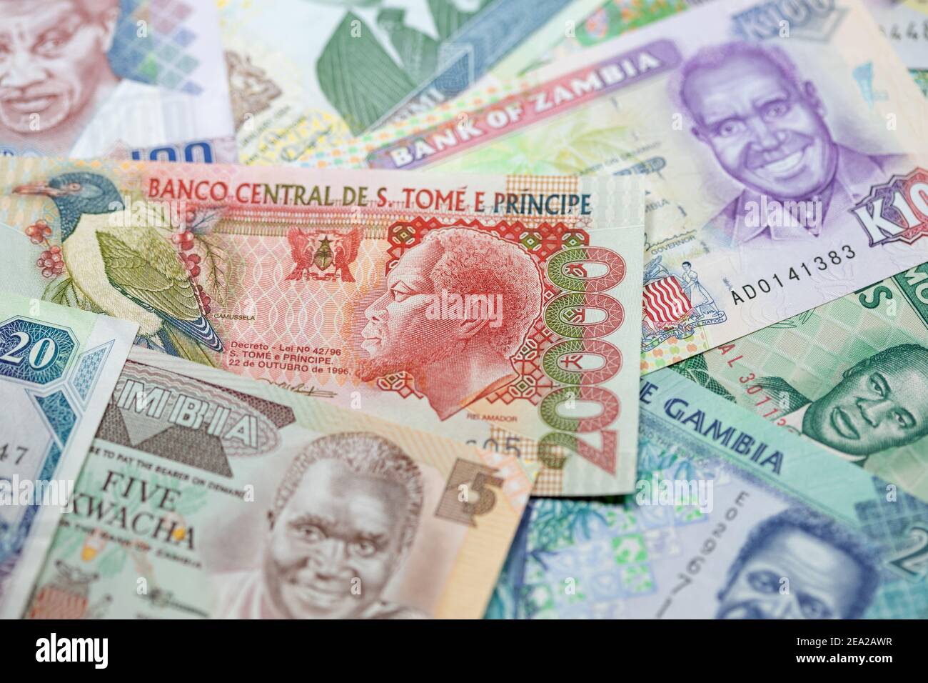 Variety of the African banknotes Stock Photo - Alamy