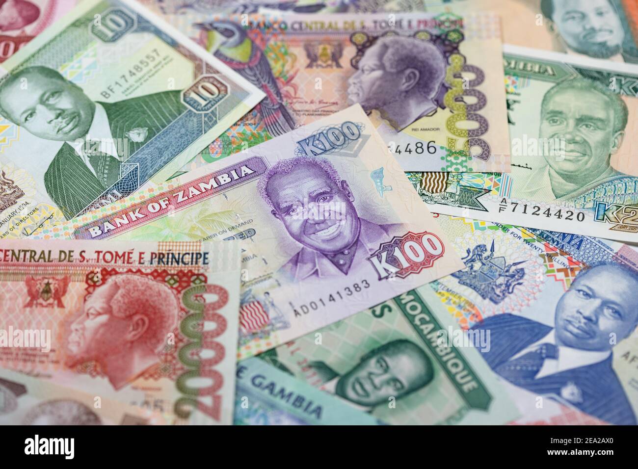 Variety of the African banknotes Stock Photo - Alamy