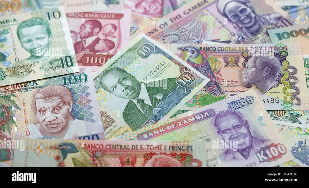 Variety of the African banknotes Stock Photo - Alamy