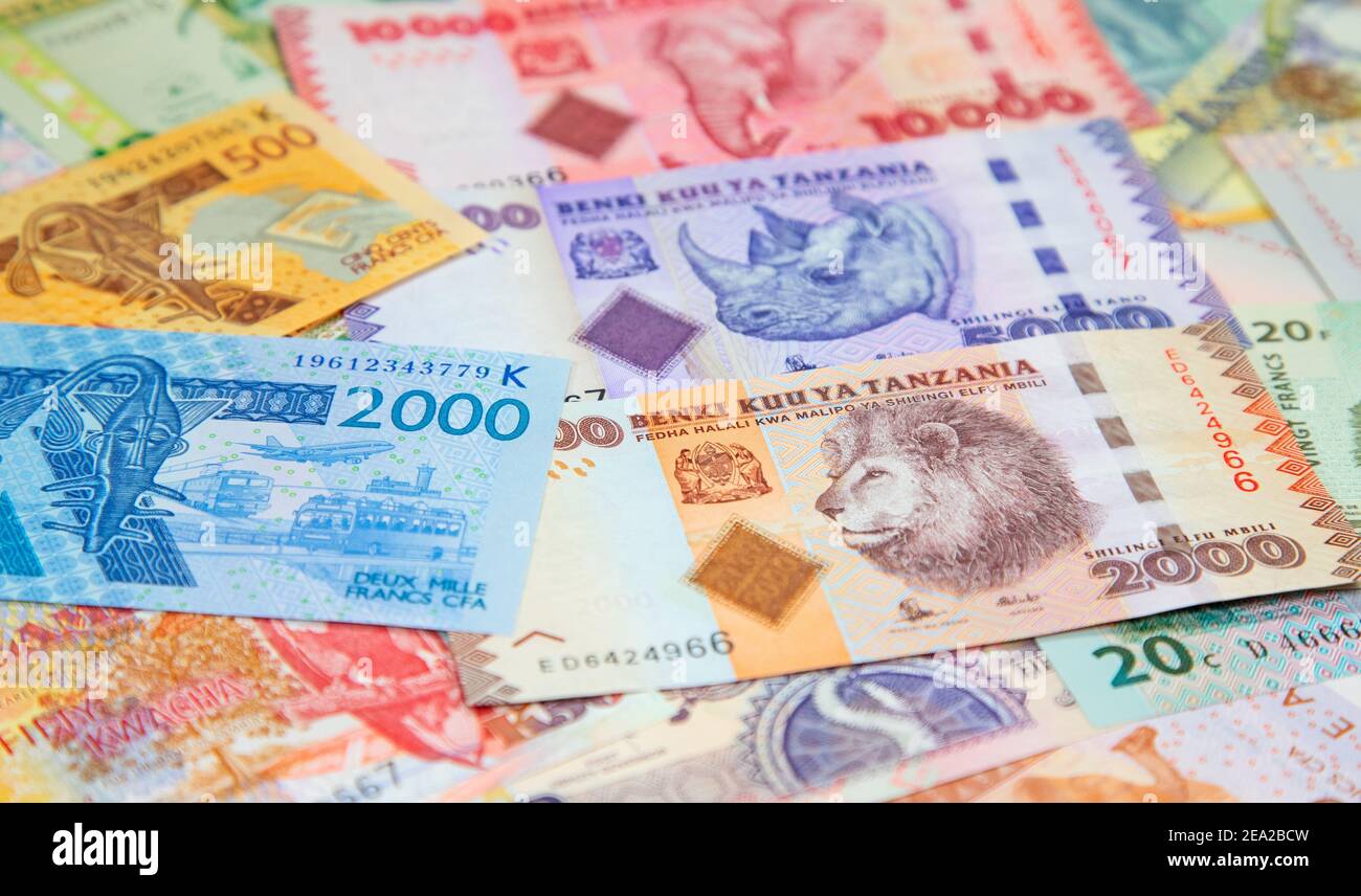 Variety of the African banknotes Stock Photo - Alamy