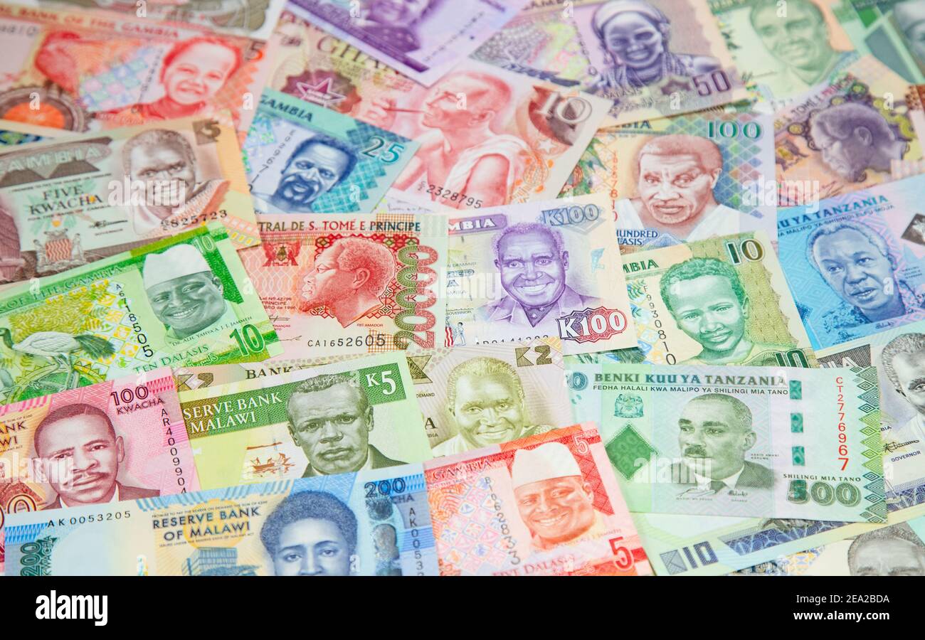 Variety of the African banknotes Stock Photo - Alamy