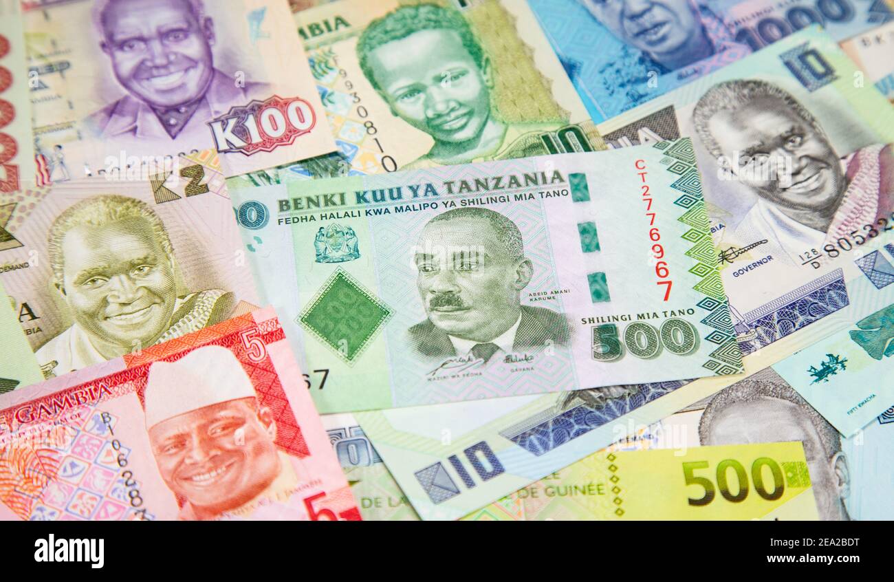 Variety of the African banknotes Stock Photo - Alamy