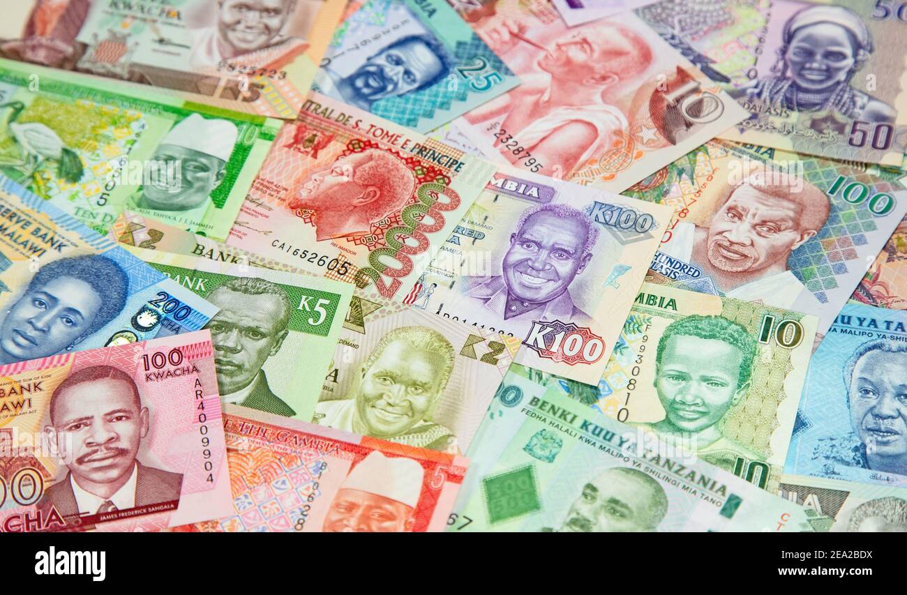 Variety of the African banknotes Stock Photo - Alamy