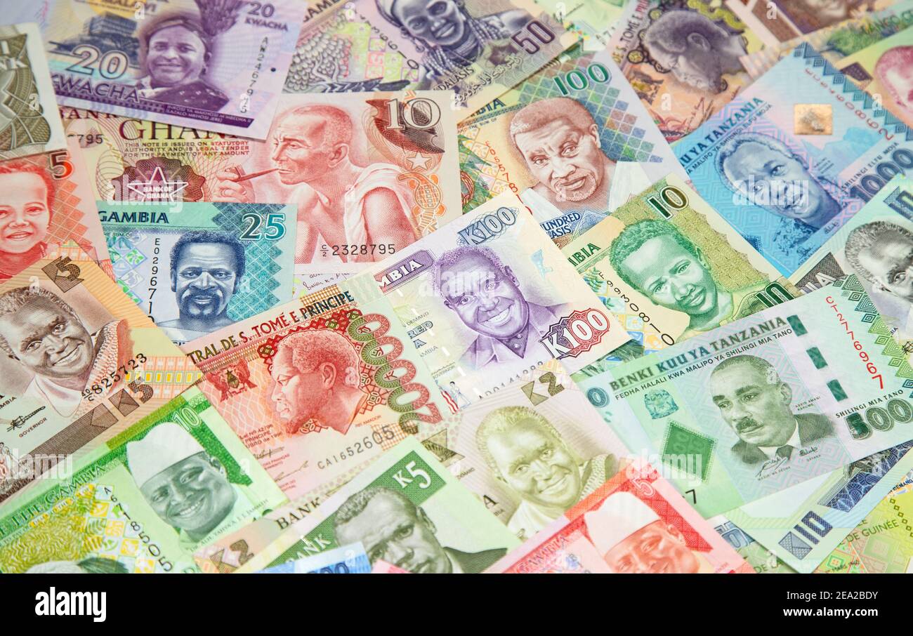 Variety of the African banknotes Stock Photo - Alamy