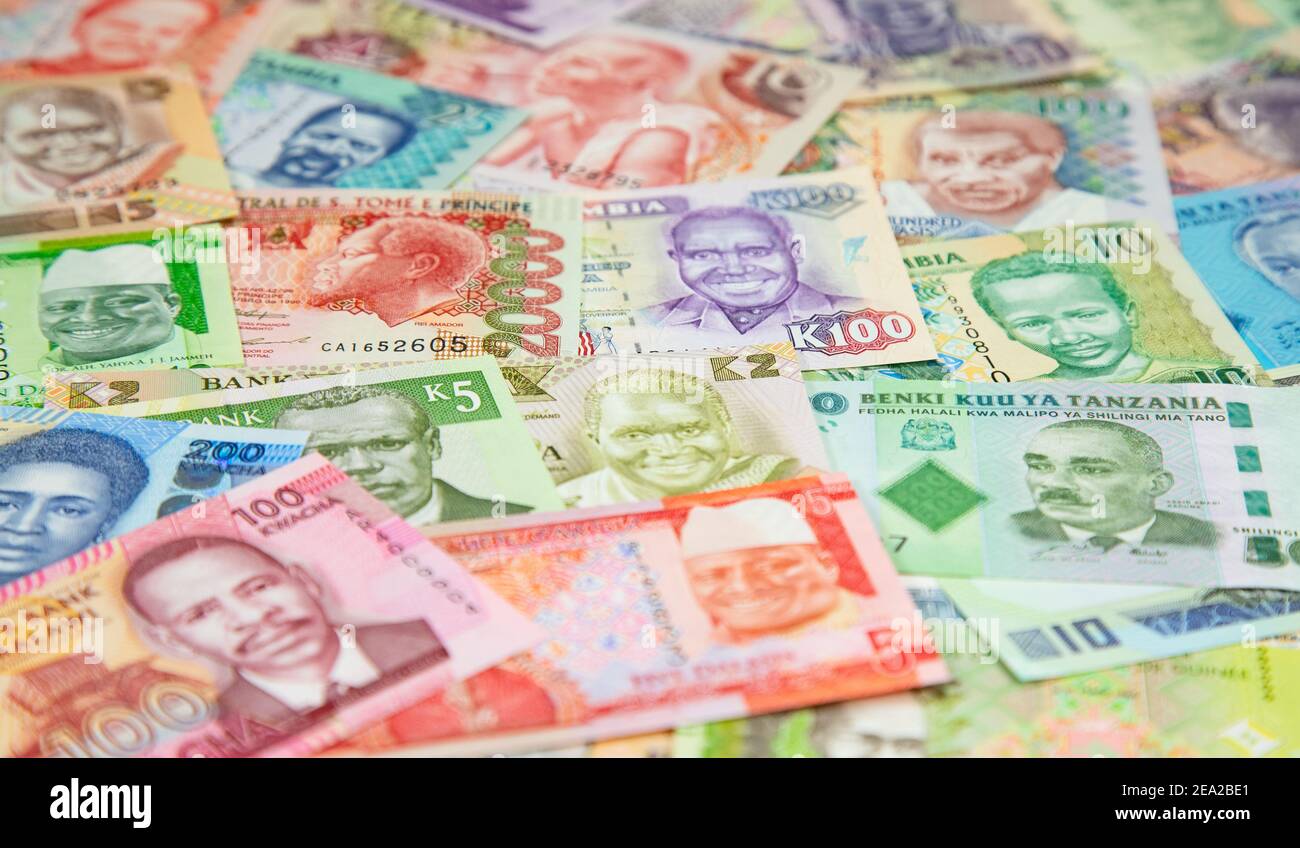 Variety of the African banknotes Stock Photo - Alamy