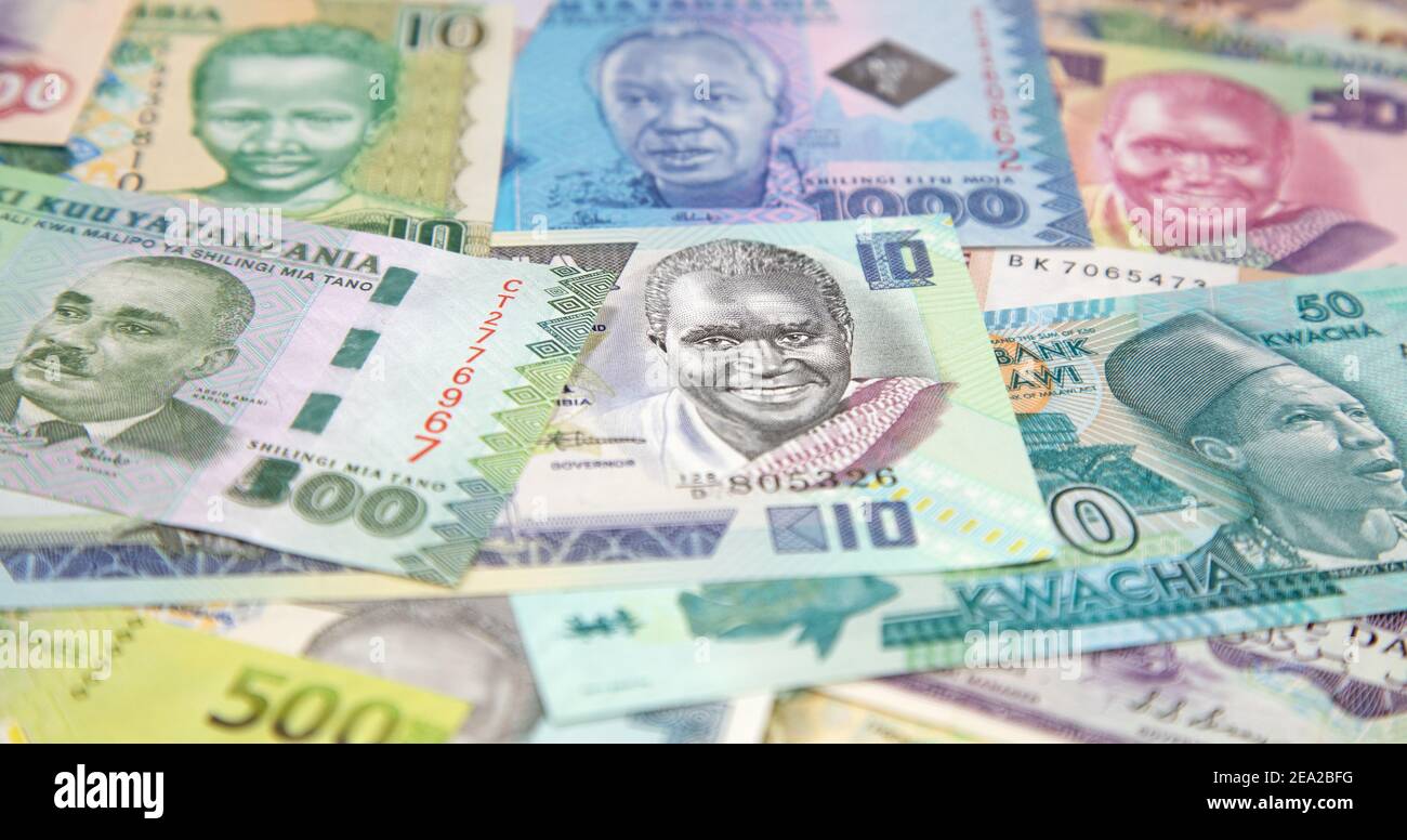 Variety of the African banknotes Stock Photo - Alamy