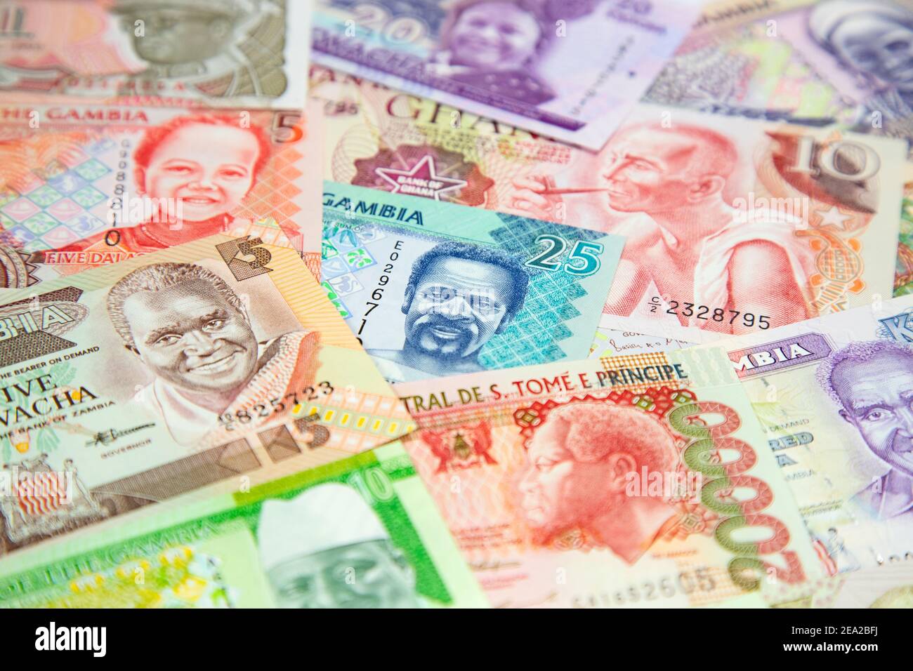 Variety of the African banknotes Stock Photo - Alamy