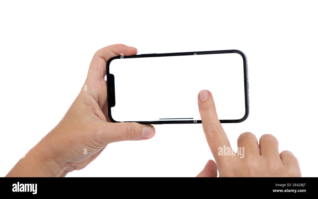 Digital phone mock up Cut Out Stock Images & Pictures - Alamy
