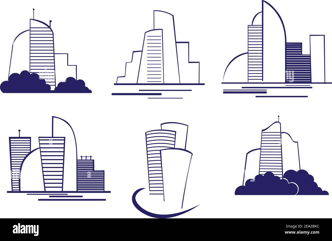 Set of modern building symbols for design Stock Vector Image & Art - Alamy