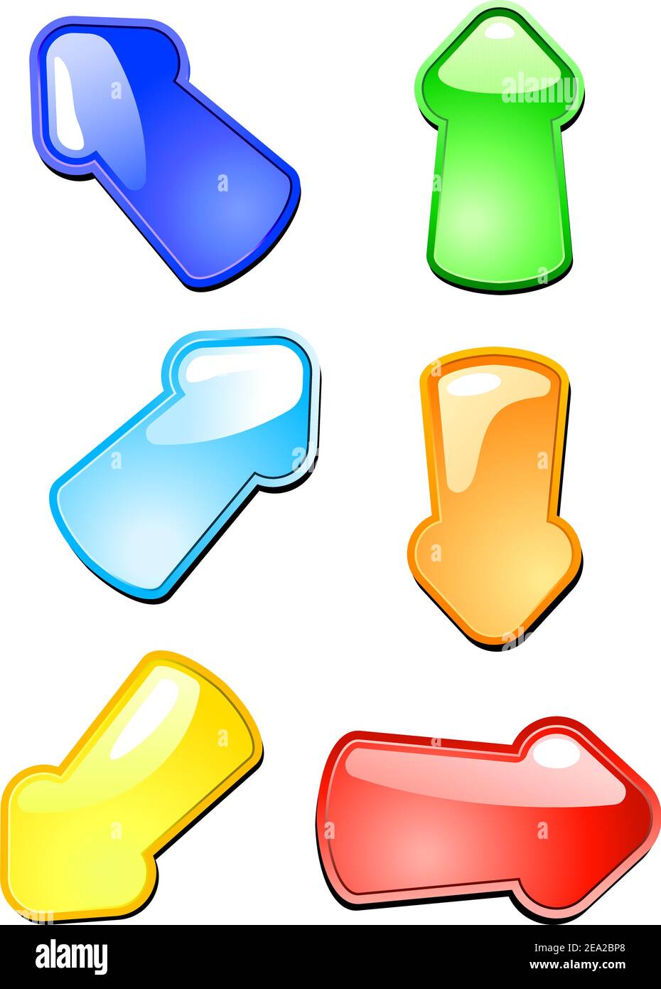 Set of glossy arrow icons for web design Stock Vector Image & Art - Alamy