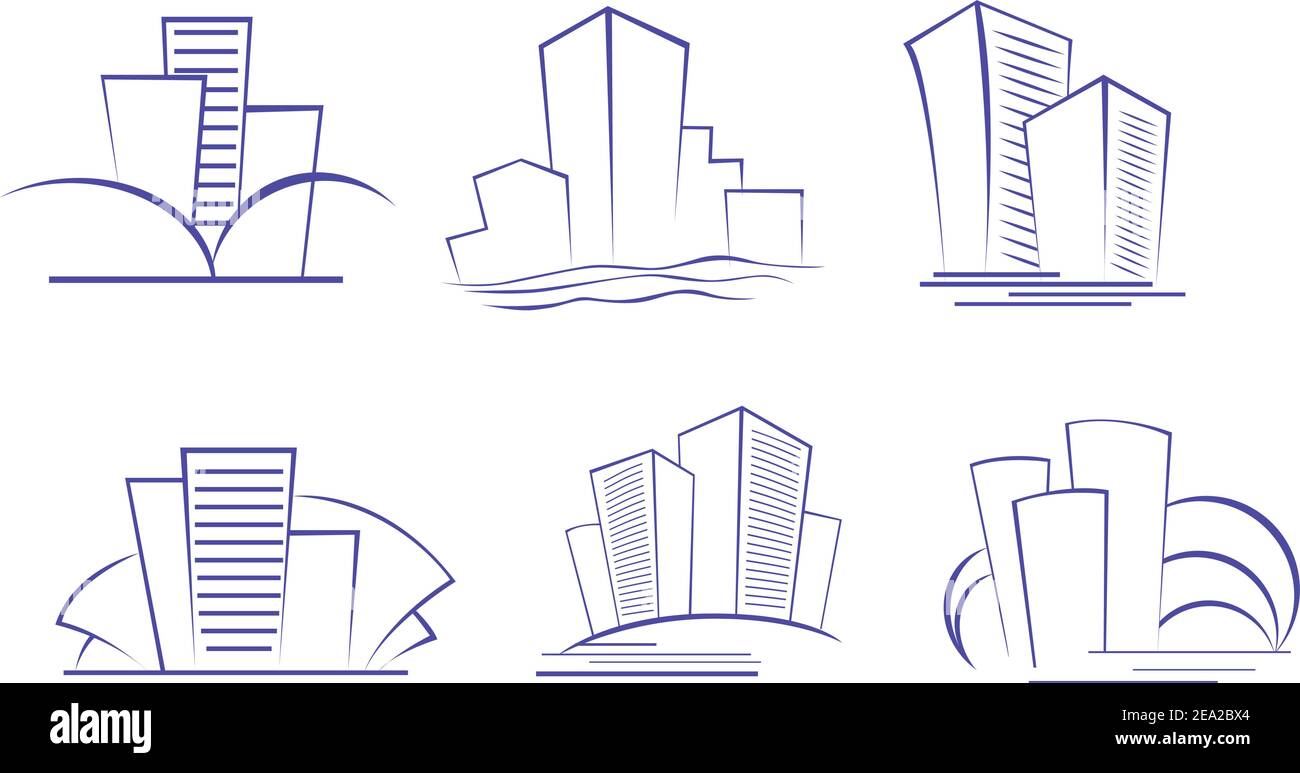 Set of modern building symbols for design Stock Vector Image & Art - Alamy