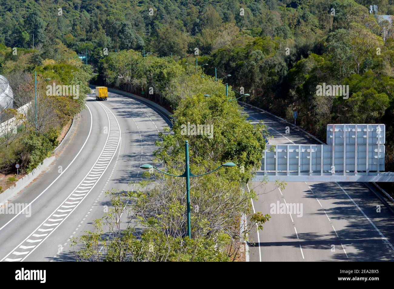 North Lantau Highway (北大嶼山公路), an expressway, within Tung Chung, Lantau ...
