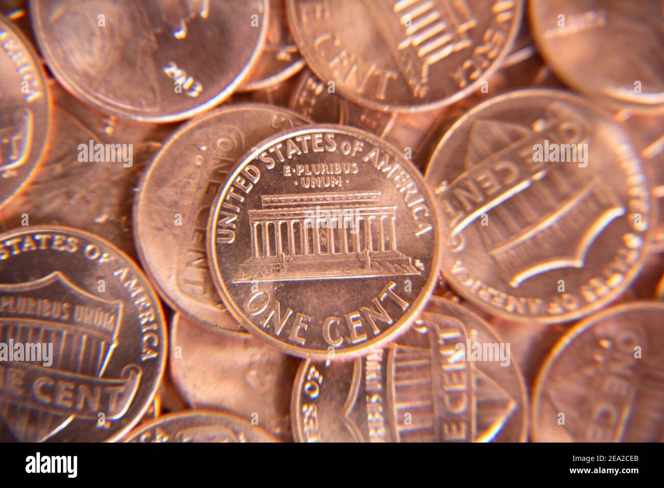 Huge pile of the US coins Stock Photo - Alamy