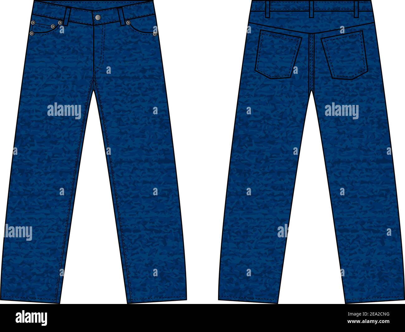 Vector illustration of slim denim pants Stock Vector Image & Art - Alamy