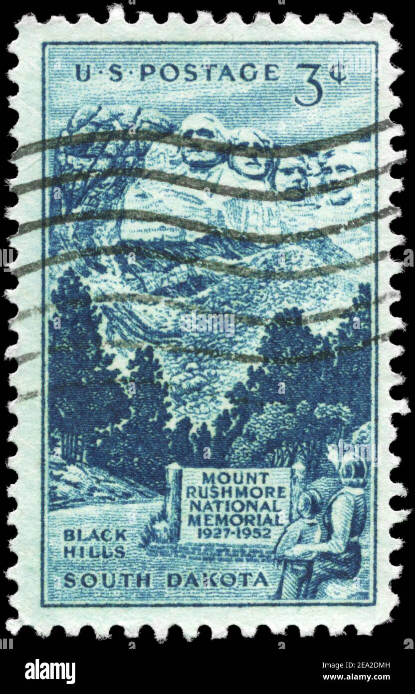 USA - CIRCA 1952: A Stamp printed in USA shows Sculptured Heads on ...