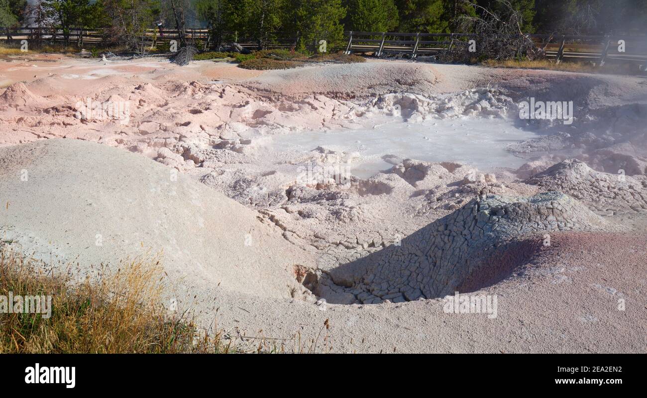 Lower geyser basin in the Yellowstone National park, USA Stock Photo ...