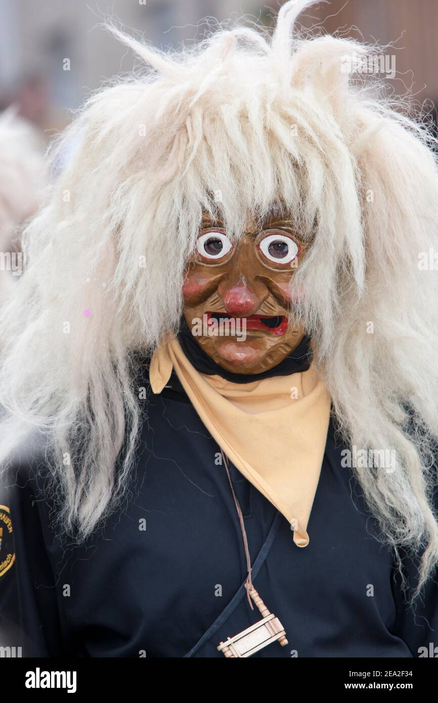 Portrait mask of Swabian-Alemannic carnival, Laupheim, Baden ...