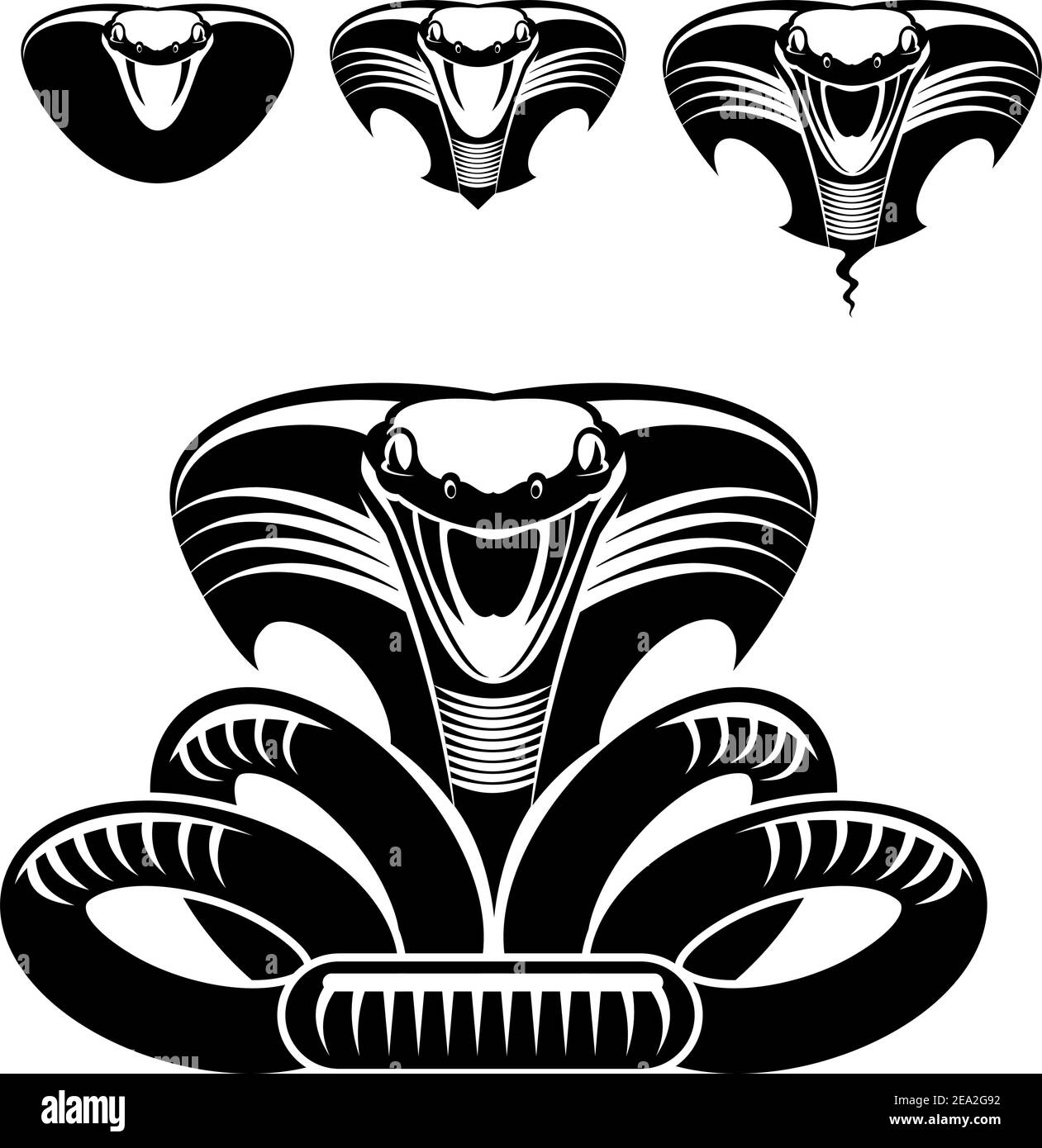 Isolated snakes as a sign or mascot Stock Vector Image & Art - Alamy