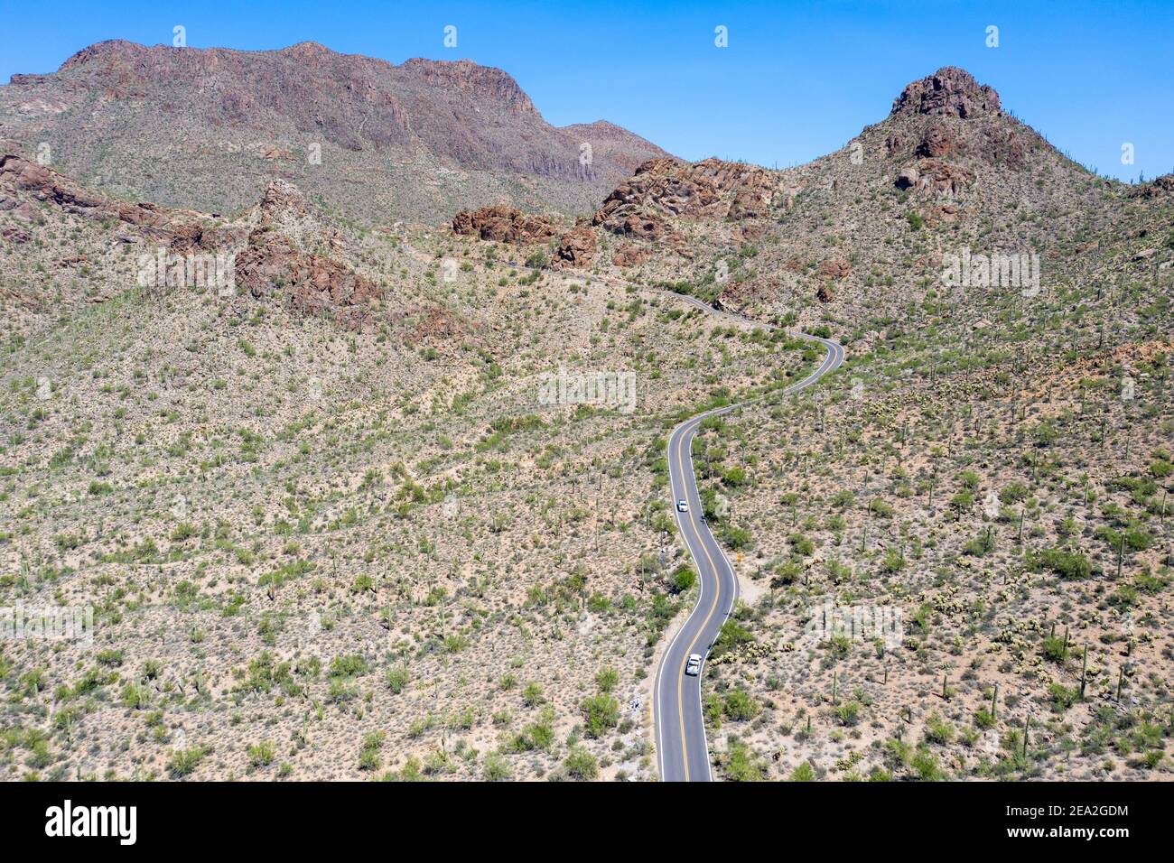 W Gates Pass Rd, Gates Pass, Tuscon, AZ, USA Stock Photo - Alamy