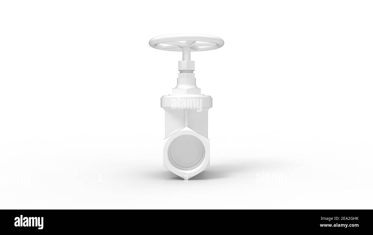 Valve 3D rendering of mechanical valve isolated on white background ...