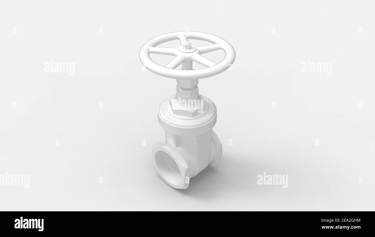 Valve 3D rendering of mechanical valve isolated on white background ...