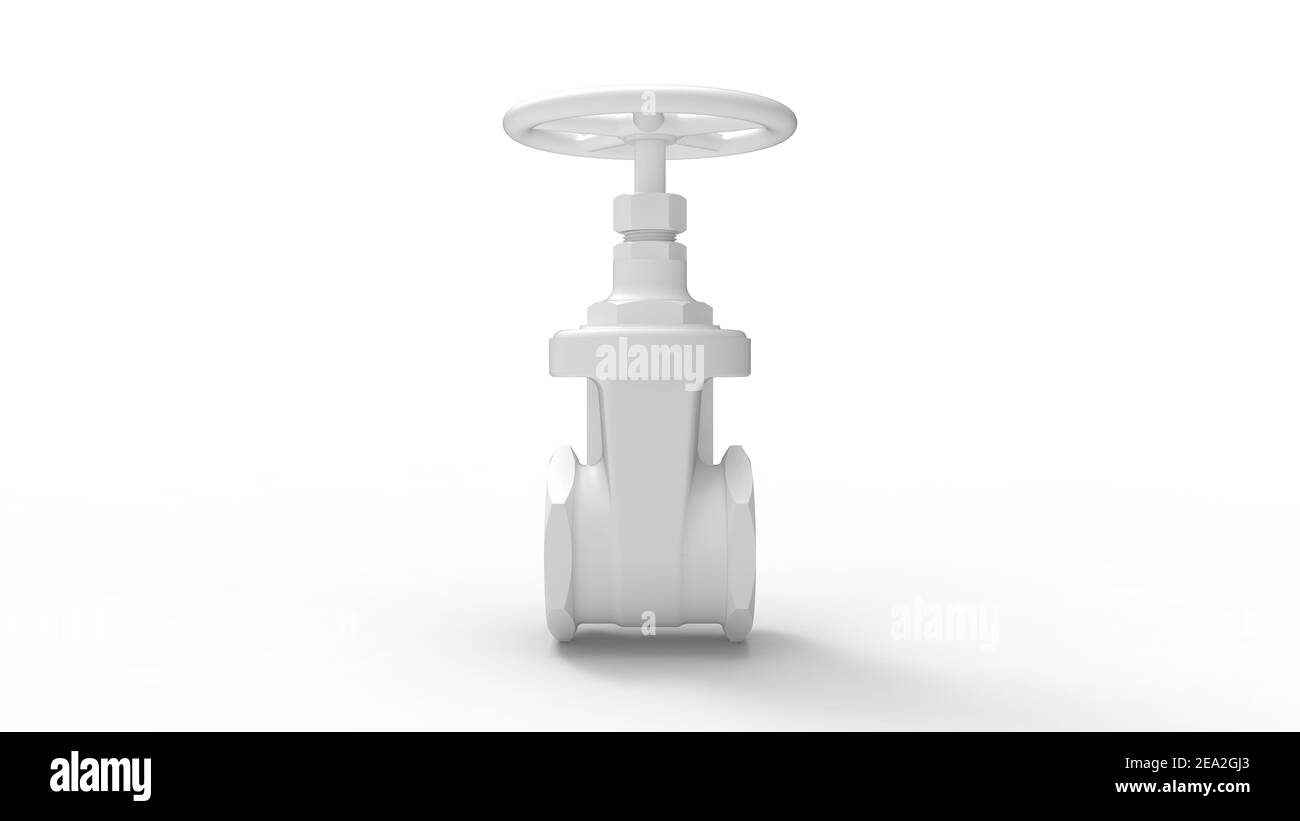 Valve 3D rendering of mechanical valve isolated on white background ...