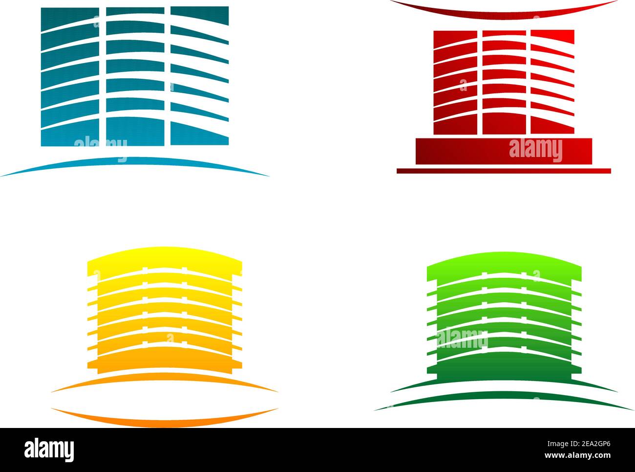 Symbols of modern and ancient buildings for design Stock Vector Image ...