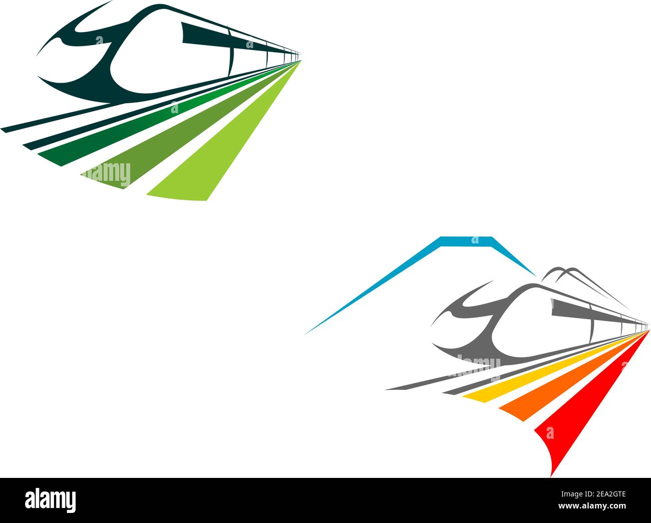Railroad and subway symbols for design isolated on white Stock Vector ...