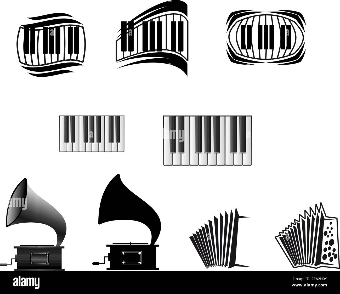 Music icons and symbols isolated on white Stock Vector Image & Art - Alamy