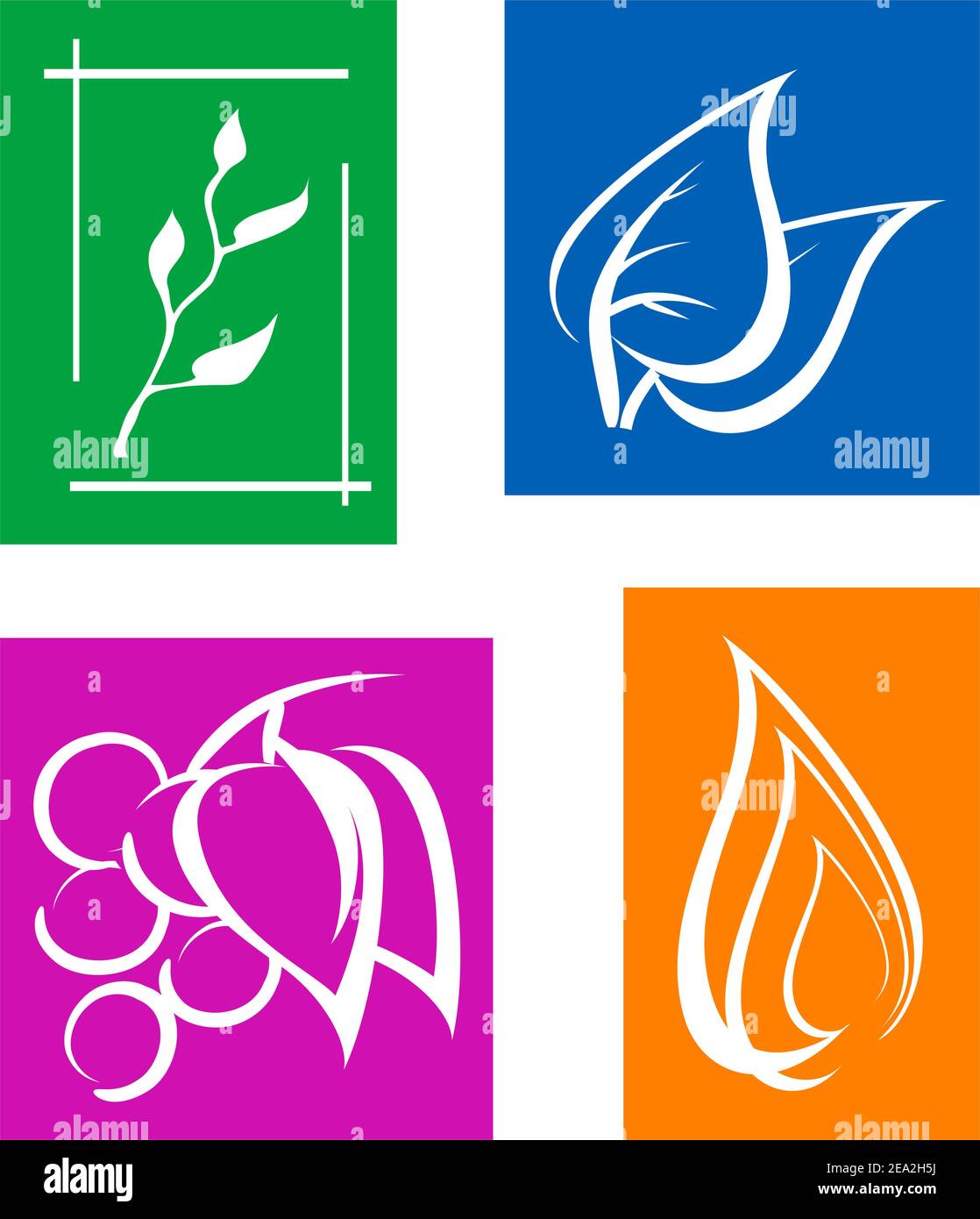 Set of leaves as a nature symbols Stock Vector Image & Art - Alamy