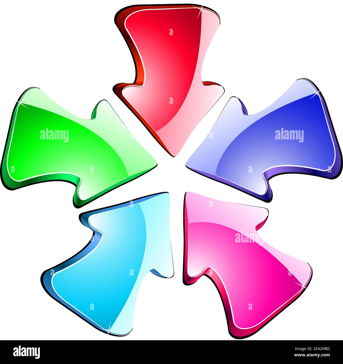 Set of glossy arrow icons for web design Stock Vector Image & Art - Alamy