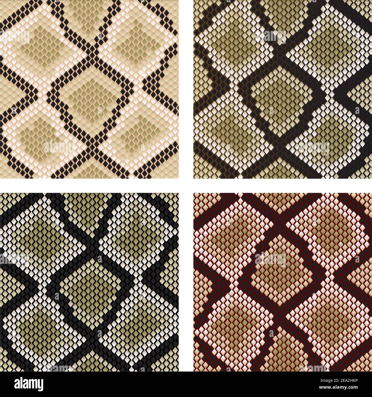 Set of snake skin pattern for design or ornate Stock Vector Image & Art ...